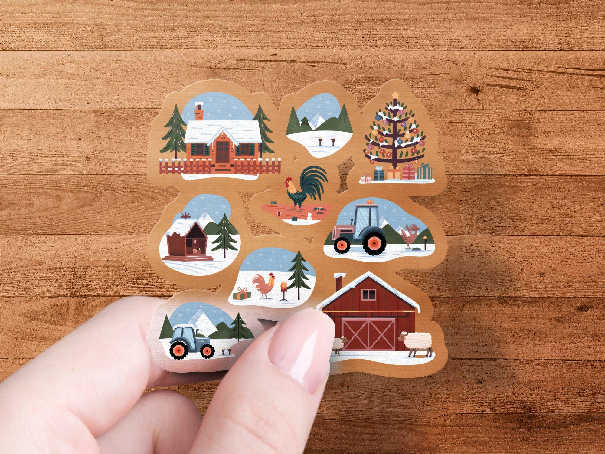 Winter Christmas Digital Clipart Set, Cozy Winter Moments Illustrations ...