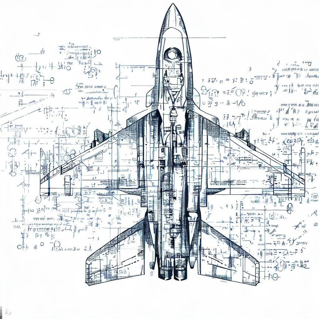 Fighter Jet Blueprint Art Print, Aviation Wall Art, Digital Download ...