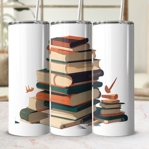 Vintage Book Stack Wall Art Print, Literary Decor for Book Lovers, Home ...