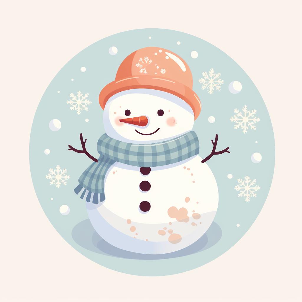 Cute Snowman Illustration, Winter Holiday Decor, Christmas Digital ...