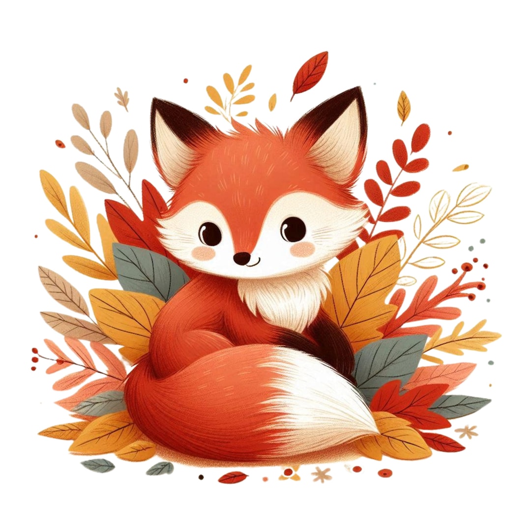 Cute Fox Illustration, Woodland Animal Print, Nursery Art Decor ...