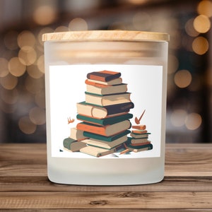 Vintage Book Stack Wall Art Print, Literary Decor for Book Lovers, Home ...