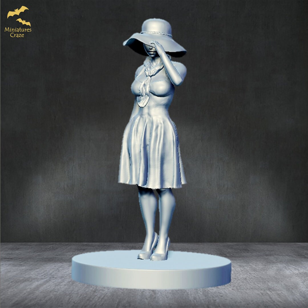 Female 1920s Investigator 10 With Big Floppy Hat - Miniaturescraze ...