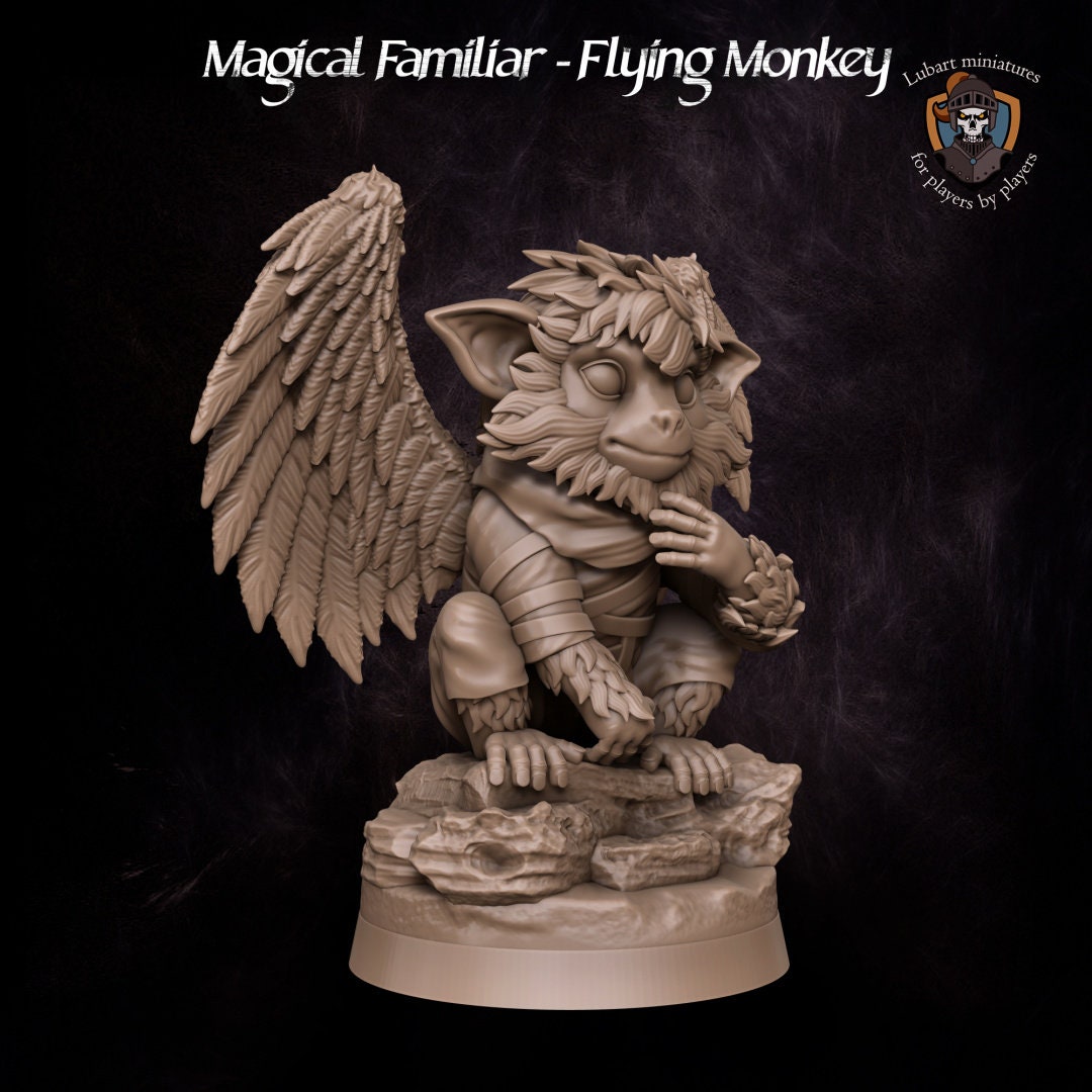 Flying Monkey - Magical Familiar - Lubart Miniatures | D&D Fantasy RPG ...