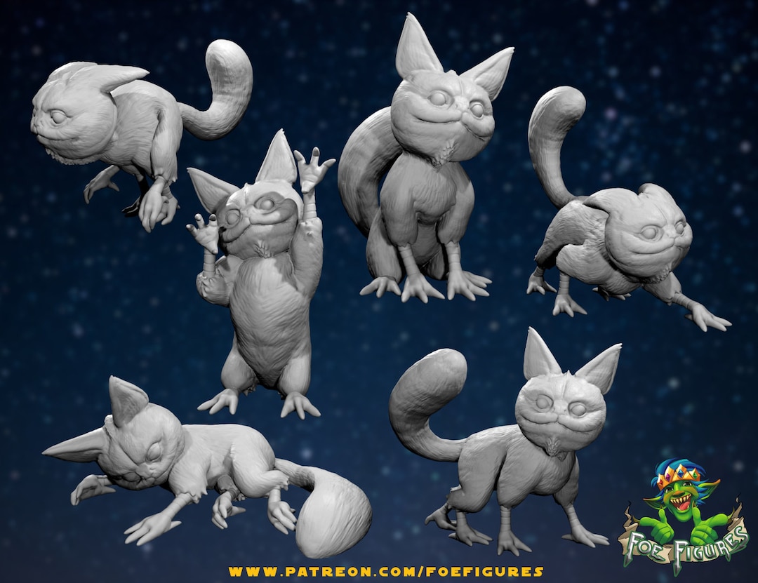 Loth Cats - Foe Figures | Legion Compatible RPG - 3d Printed - Etsy
