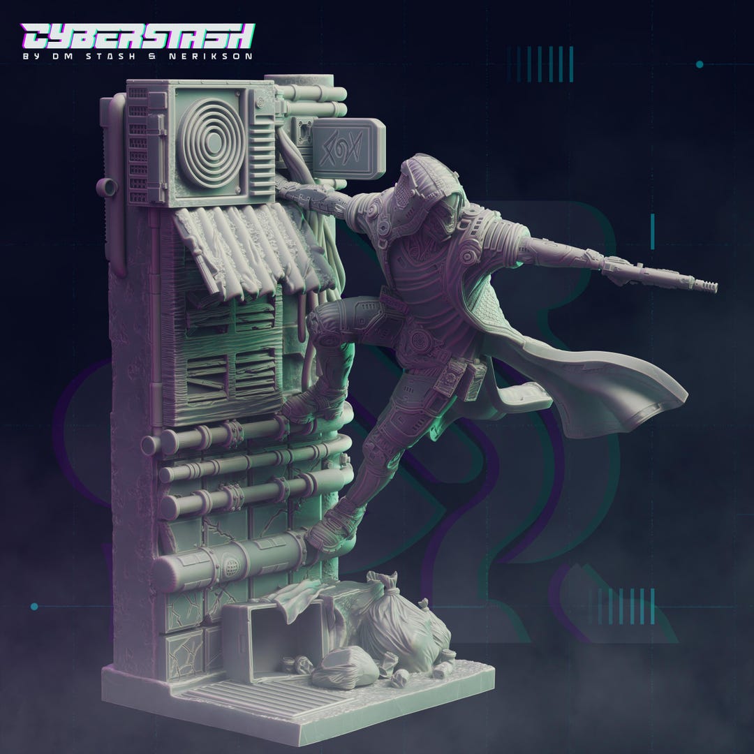 Cyberpunk Ghost Assassin - the Silver Jackal - Cyberstash | Cyberpunk ...