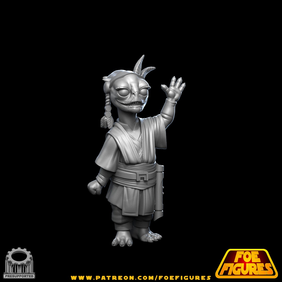 Aleena Jedi Female - Foe Figures | Legion Compatible RPG - 3d Printed ...