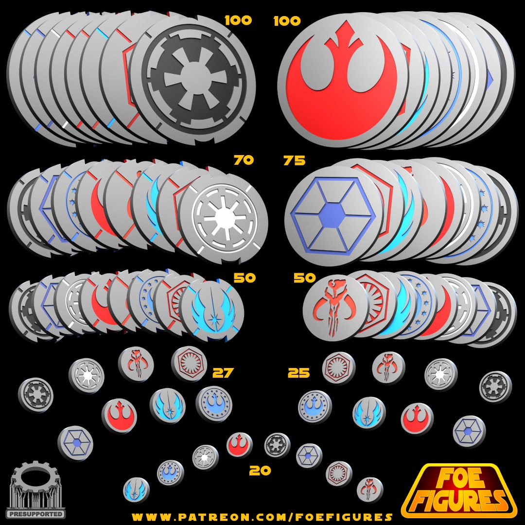 Star Wars Bases - Foe Figures | Legion, Dnd, Shatterpoint, Genesys ...