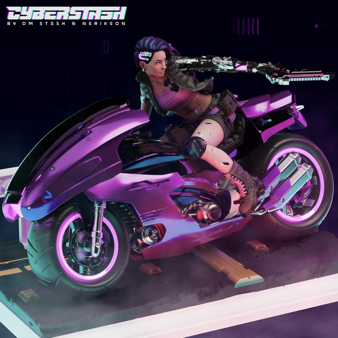 Cyberpunk Biker Gunner - Kimberly "possum" Harris - Cyberstash ...