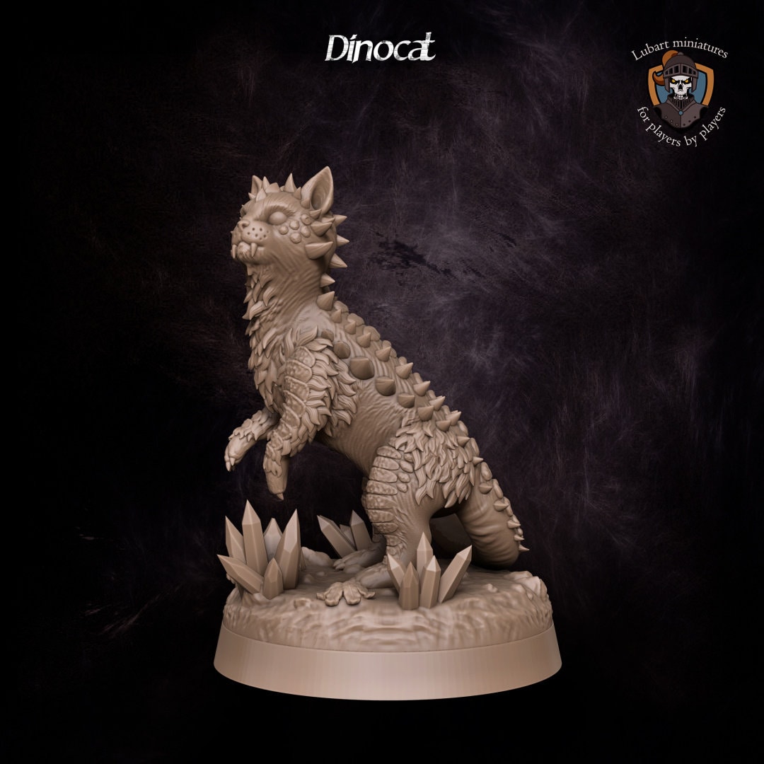 Dinocat - Magical Familiar - Lubart Miniatures | D&D Fantasy RPG ...