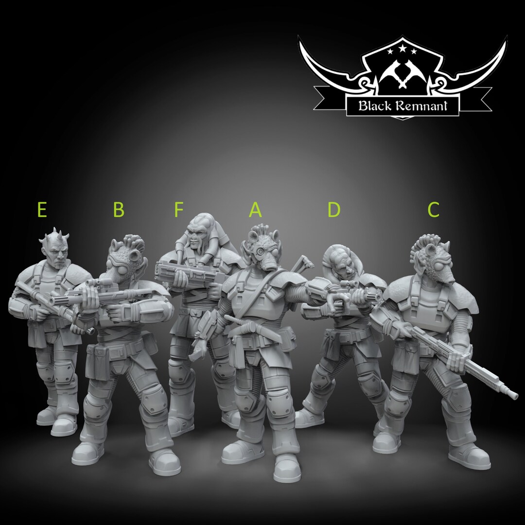 Armored Syndicate Soldiers Black Remnant Legion Compatible RPG 3D ...