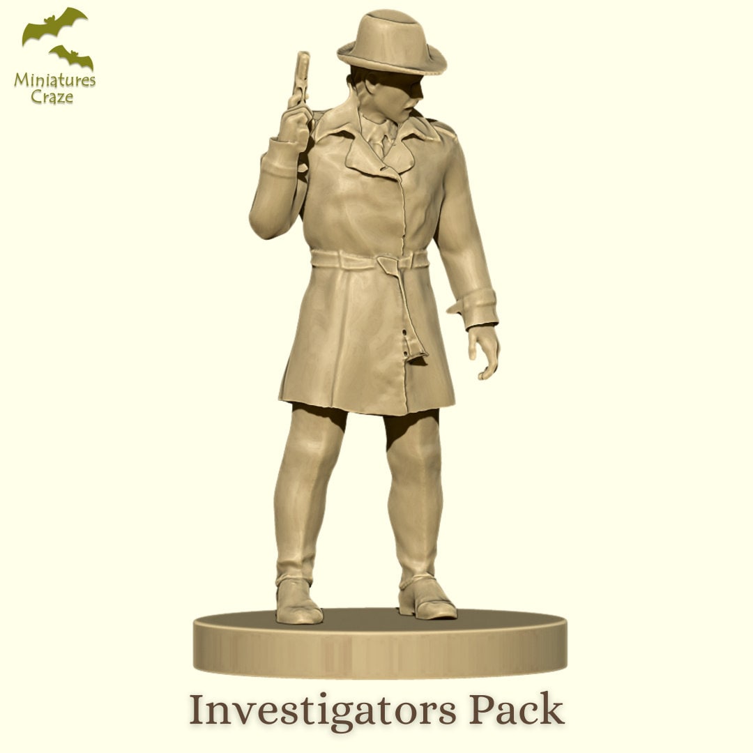 Male 1920s Investigator 4 Miniaturescraze Coc, D&D, Wod High Detail 3D ...