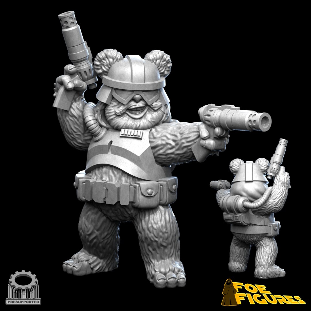 Teddy Bounty Hunter - Foe Figures | Legion Compatible RPG - 3d Printed ...