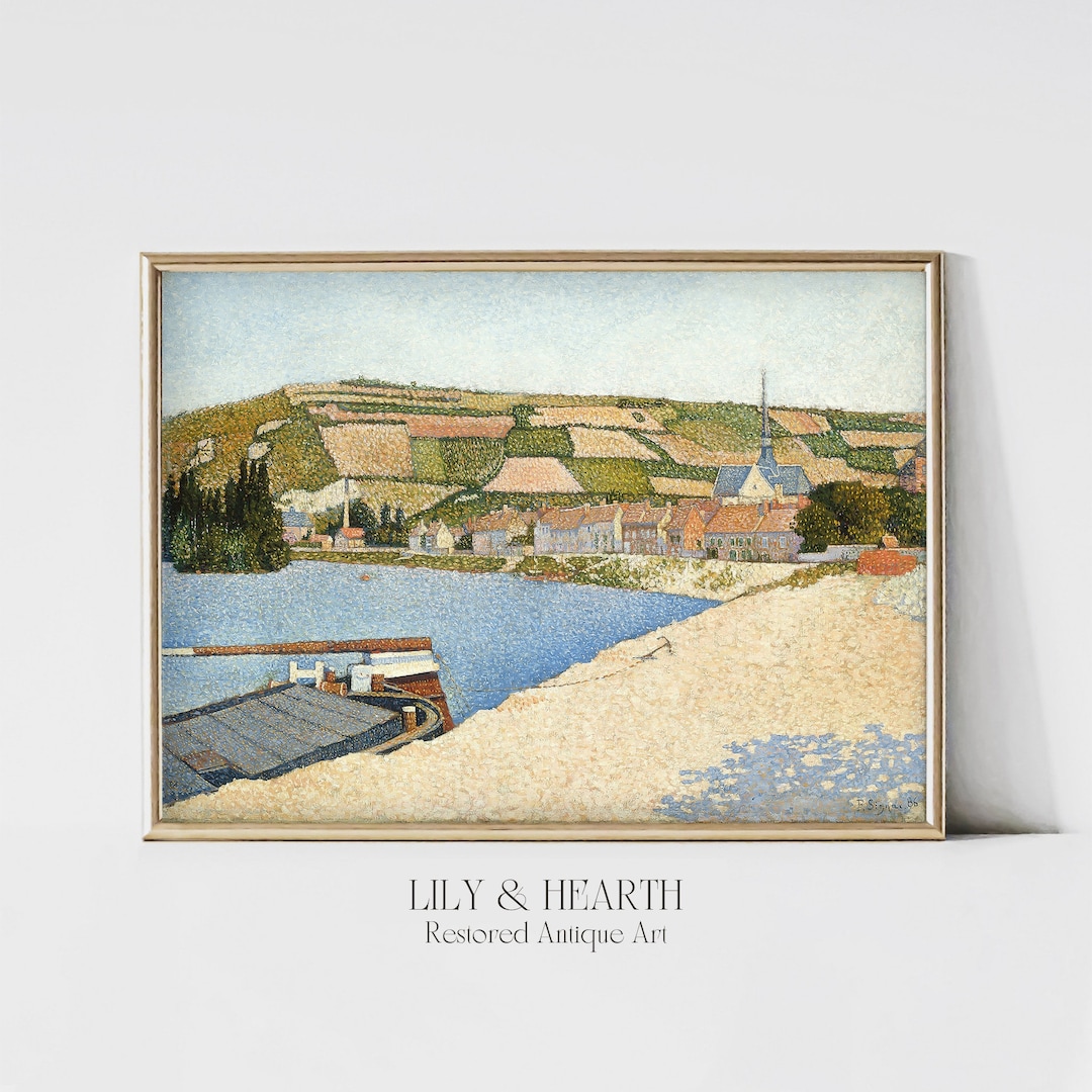 Springtime Pointillism Colorful French Painting Art Printable - Etsy