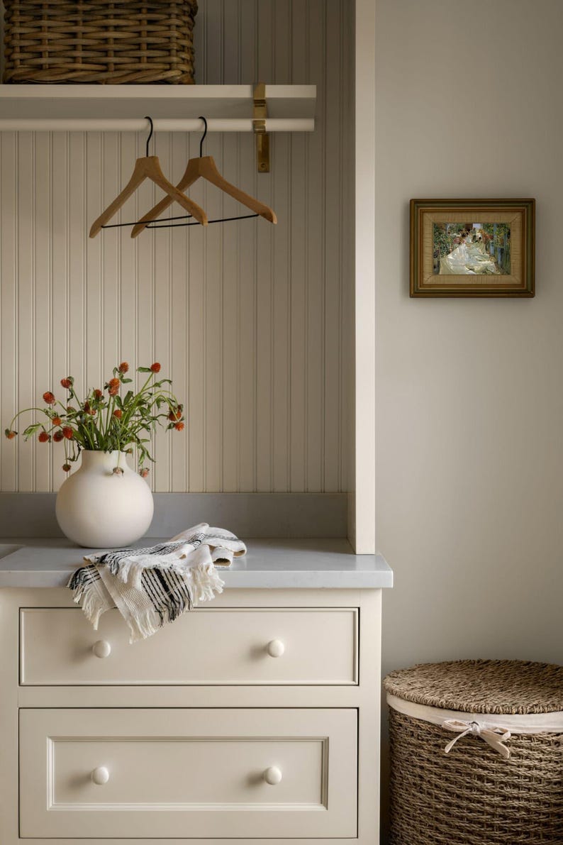 Mending the Sail - Restored Vintage Art - 19th Century Impressionism ...