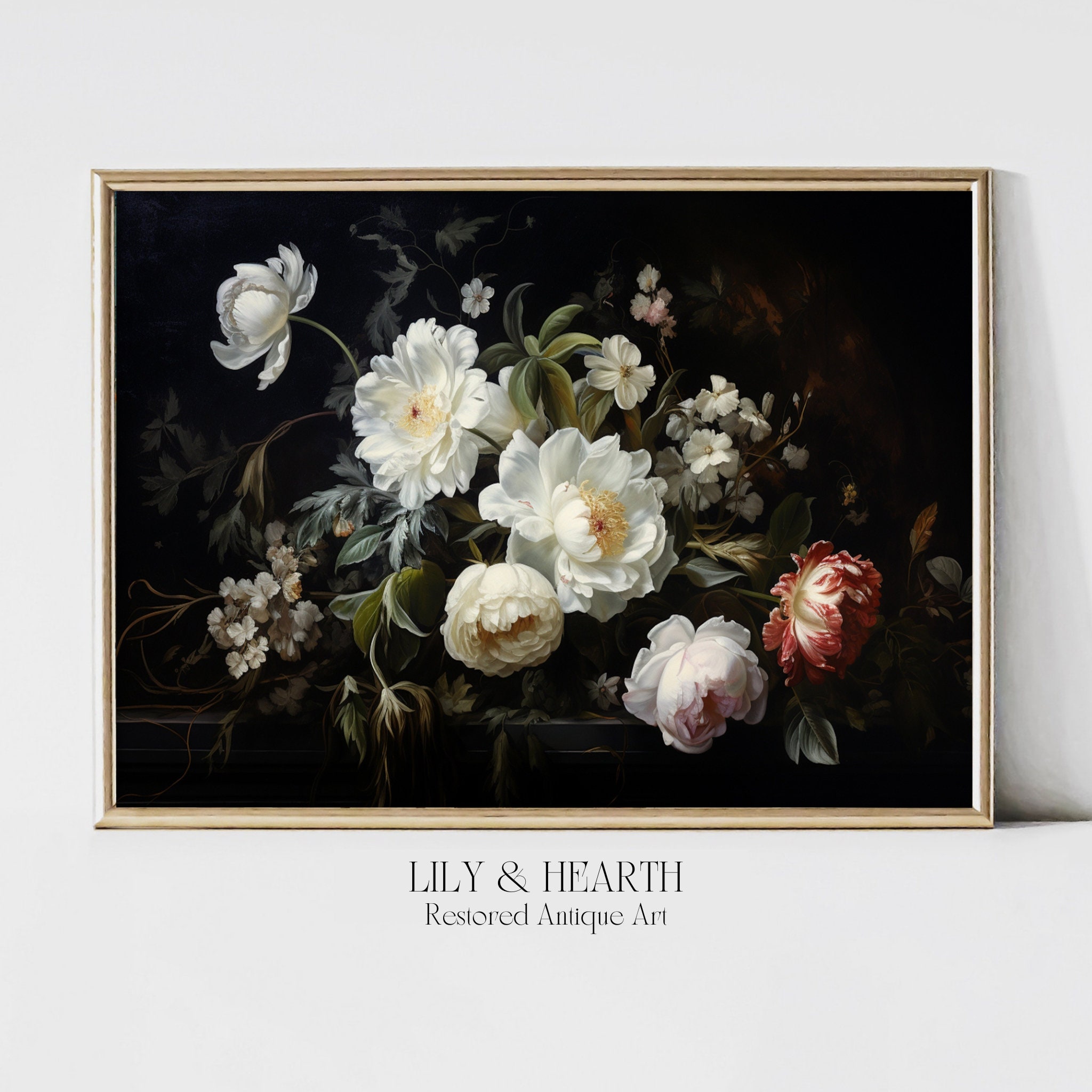 Victorian Still Life Oil Painting - Art Printable - French Cottage - Etsy