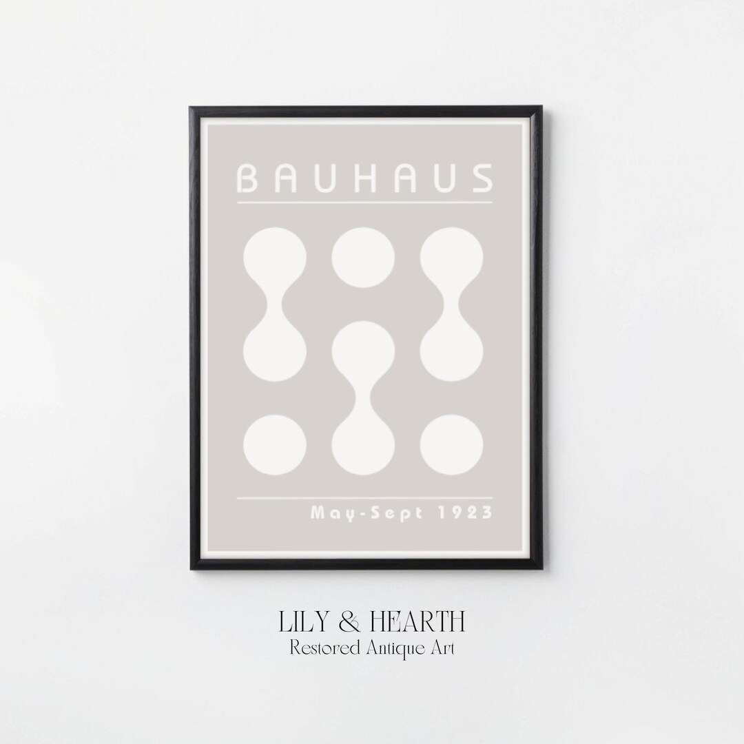 Bauhaus Cream 1923 Poster - MCM Interior Design Decor - Etsy