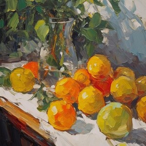 Impressionist Still Life of Oranges - Spring French Decor - Art ...