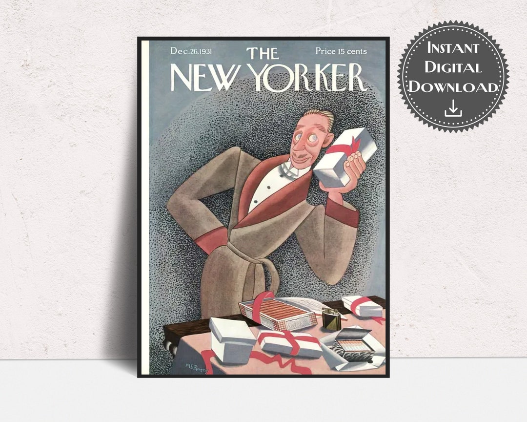 The New Yorker Christmas Magazine Cover Printdecember - Etsy