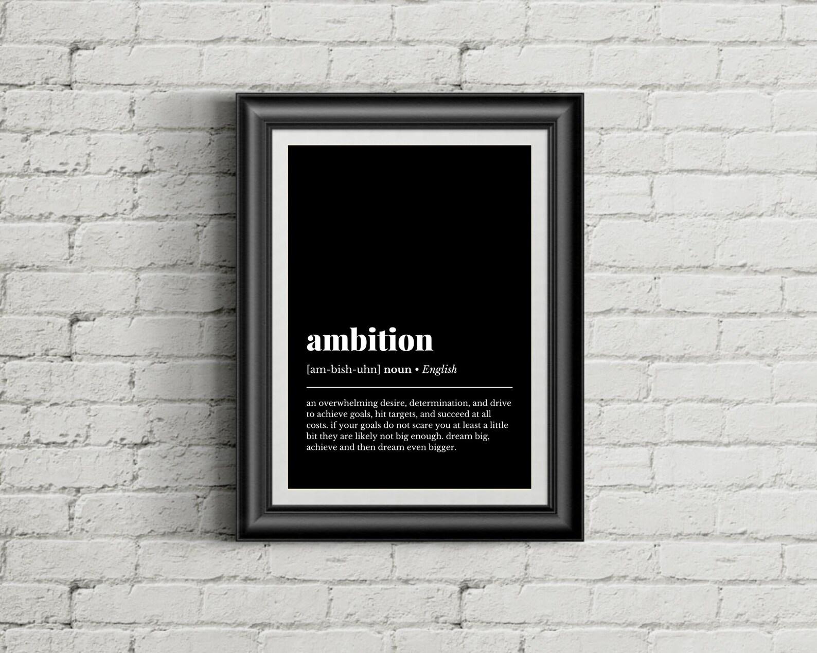 Ambition Definition Print Office Wall Art Home Office Decor - Etsy