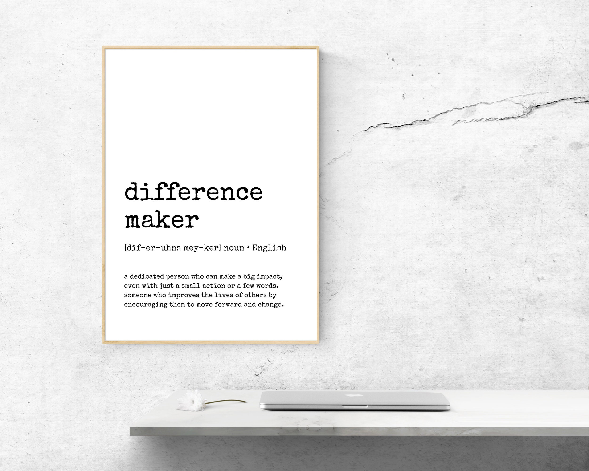 Difference Maker Definition Print, Office Wall Art, Home Office Decor ... Difference Maker Definition Print, Office Wall Art, Home Office Decor ...