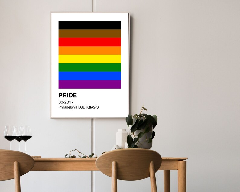Pride Flag Philadelphia Printable Poster LGBTQ Print Wall - Etsy