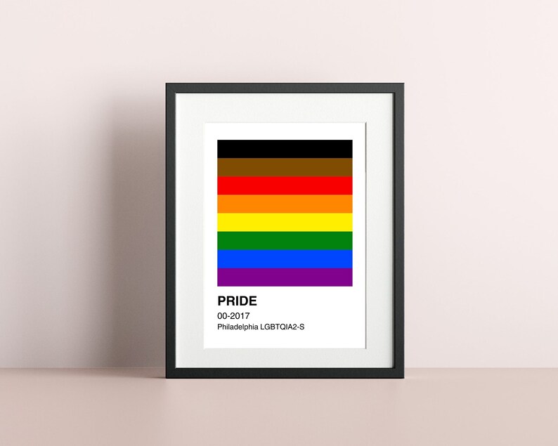 Pride Flag Philadelphia Printable Poster, LGBTQ Print, Wall Art, Home ...