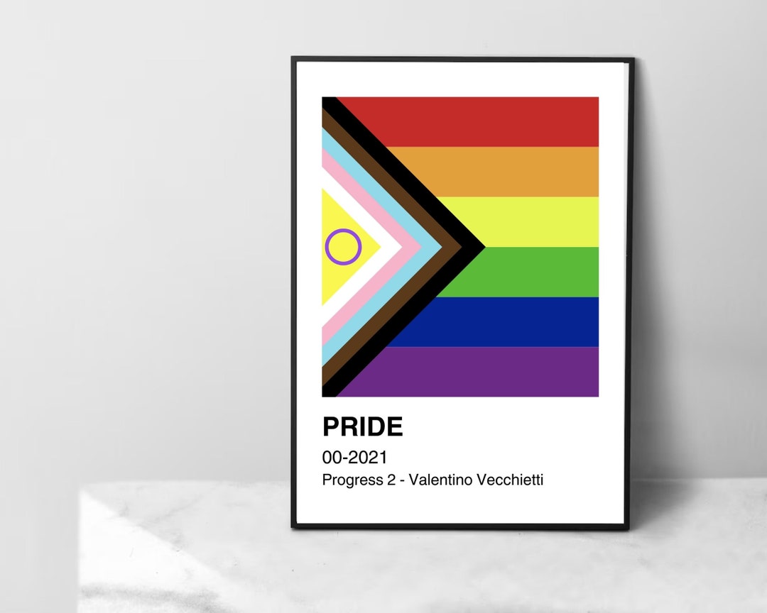 Pride Progress 2 Flag, Digital Download LGBTQ Wall Art, Pride Month ...