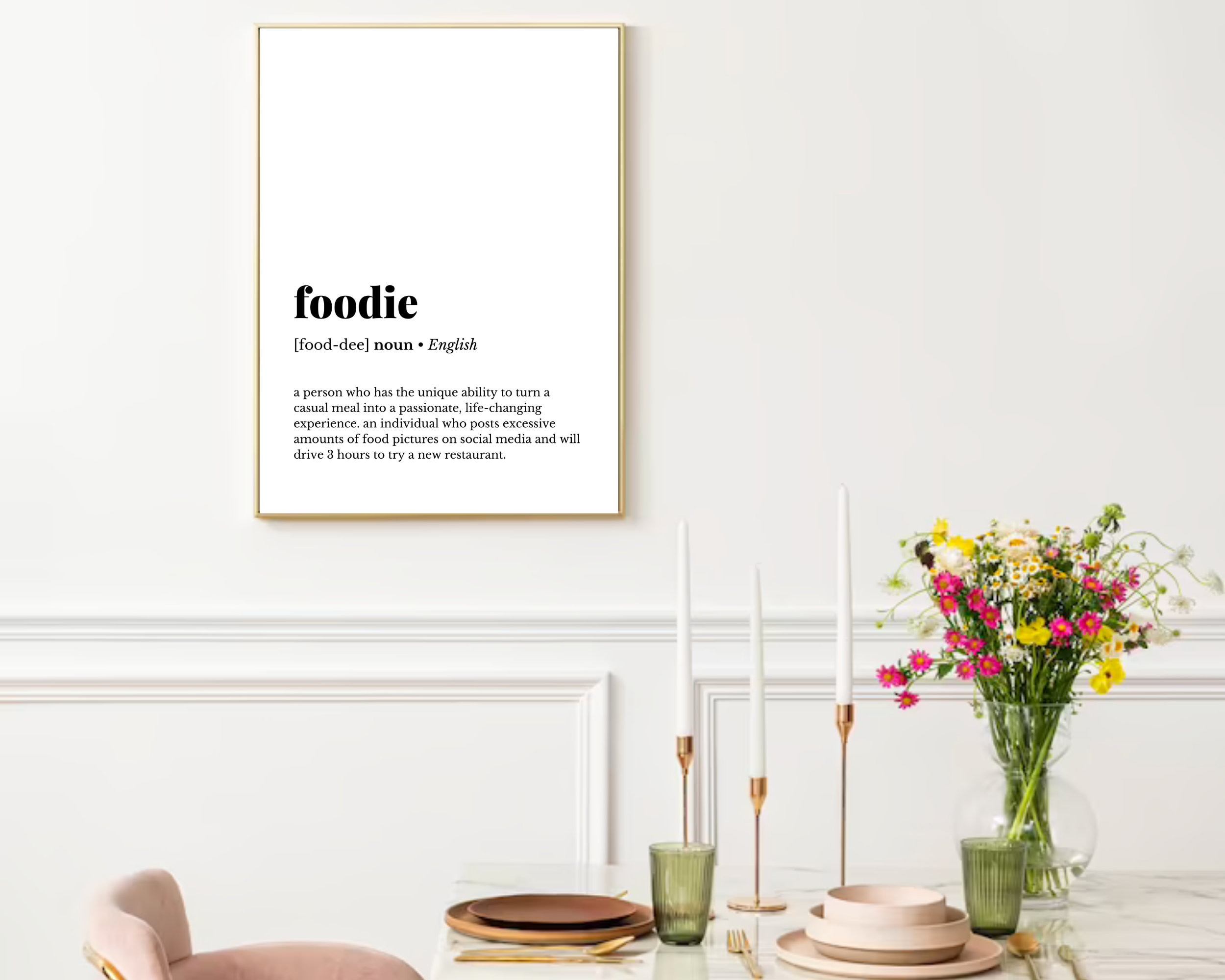 Foodie Definition Printable Foodie Art Kitchen Decor Kitchen Wall Art ...