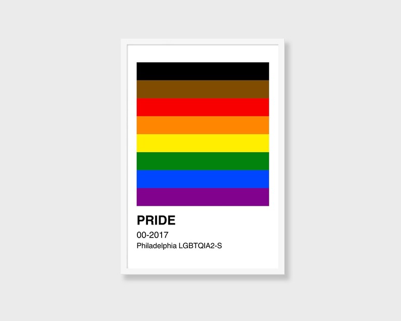 Pride Flag Philadelphia Printable Poster LGBTQ Print Wall - Etsy