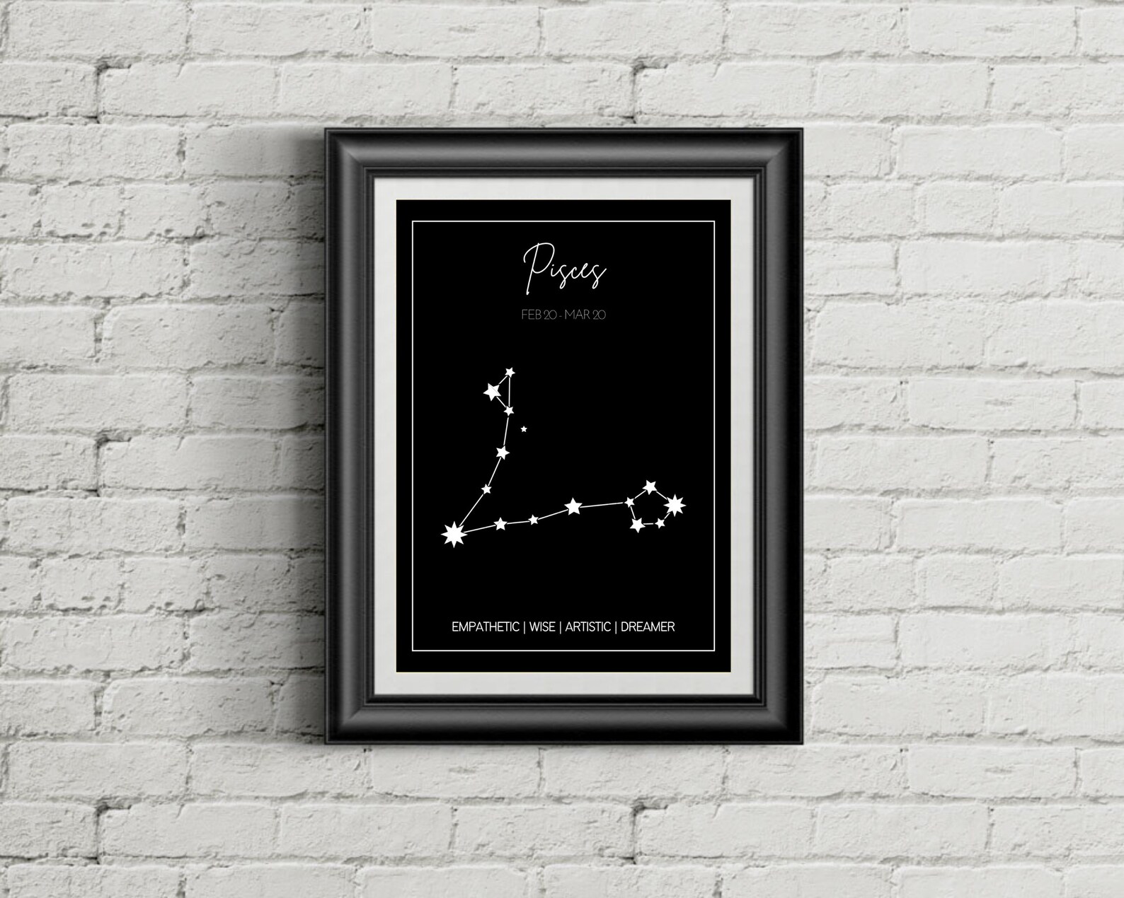 Pisces Zodiac Poster Wall Art Bundle, Pisces Definition Printable ...