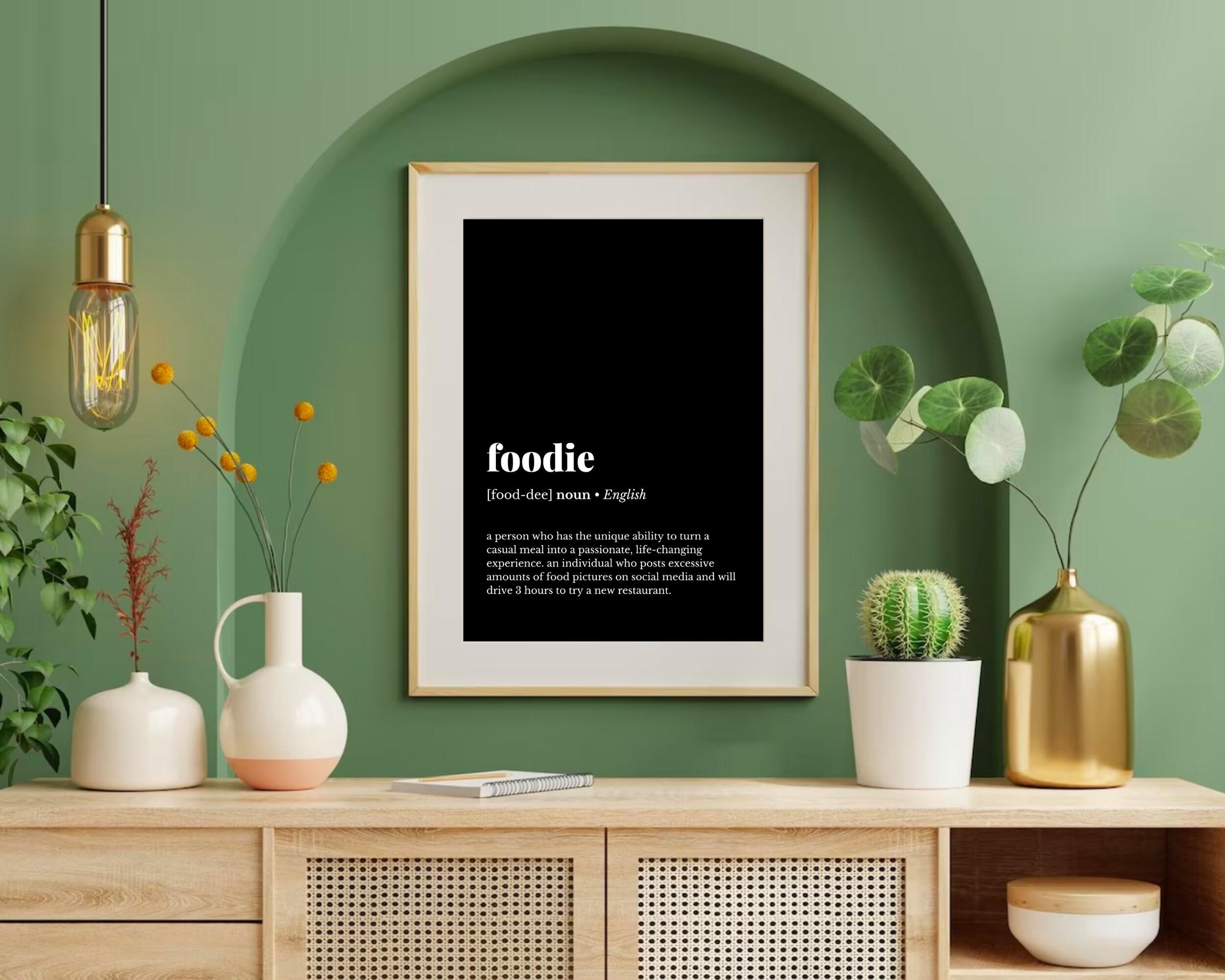 Foodie Definition Printable Foodie Art Kitchen Decor Kitchen Wall Art ...