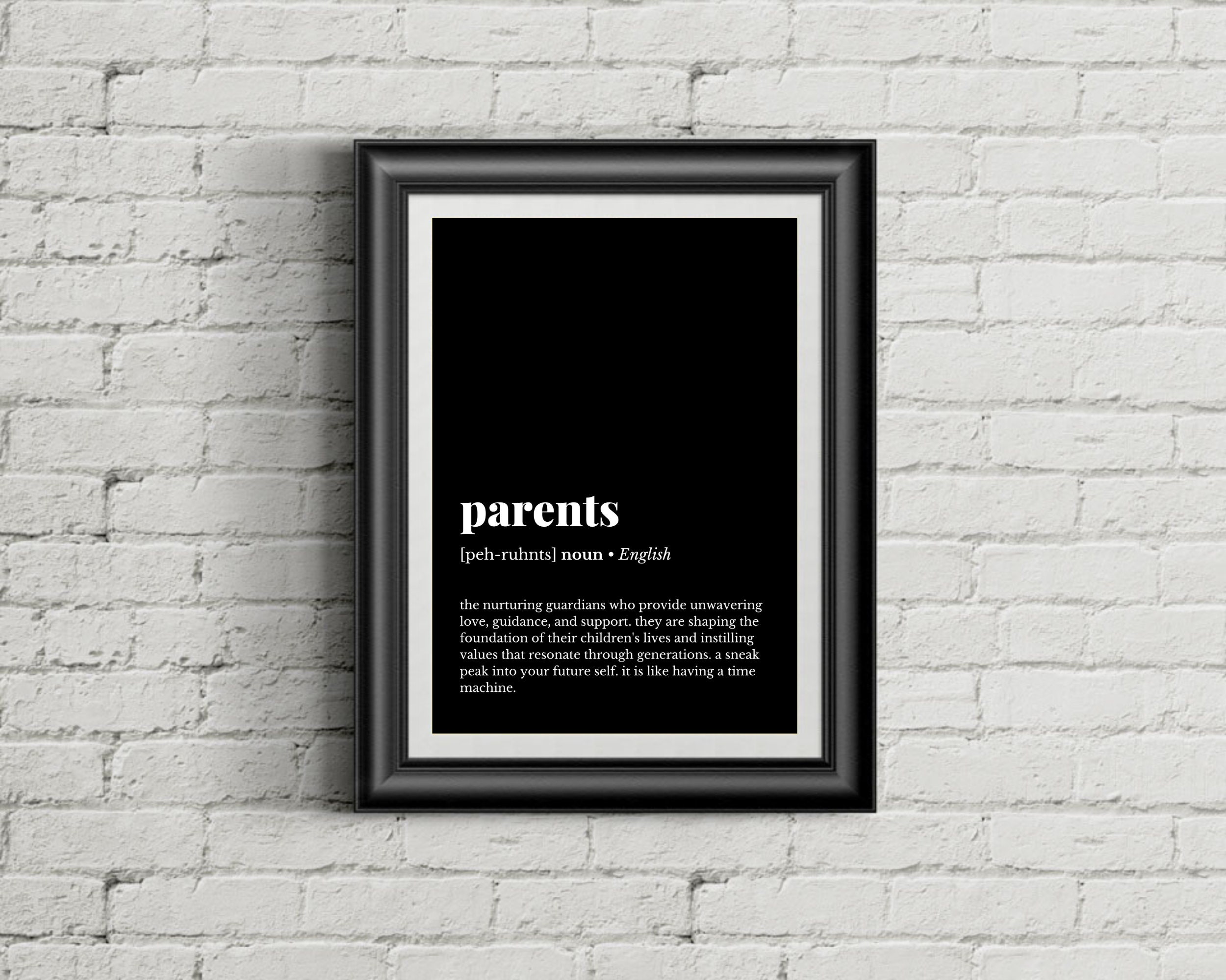 Parents Definition Wall Art, Parenthood Art Print, Family Art, Digital ...