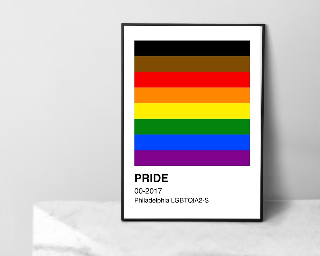 Pride Flag Philadelphia Printable Poster, LGBTQ Print, Wall Art, Home ...