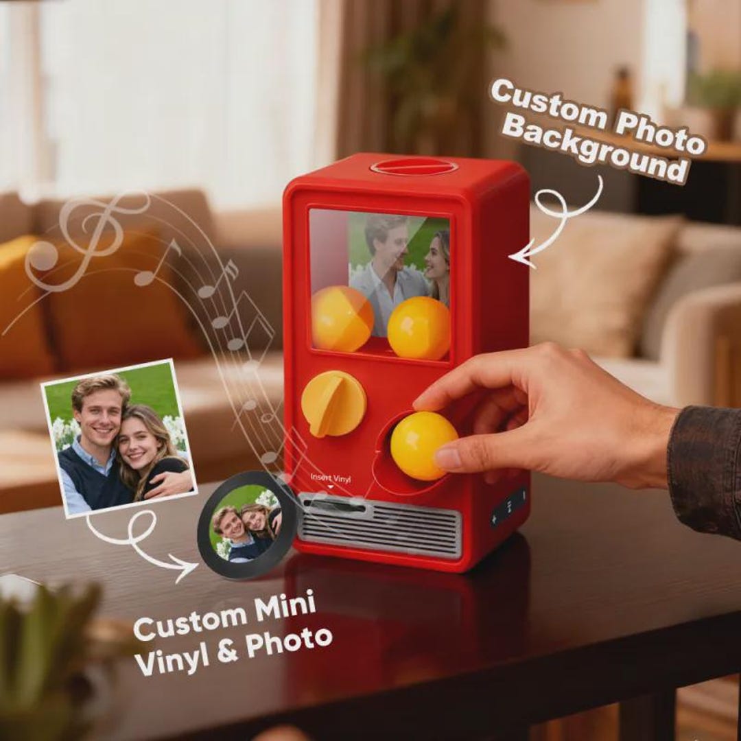 Custom Music Gachapon Machine, Photo & Song Capsules, Personalized Mini ...
