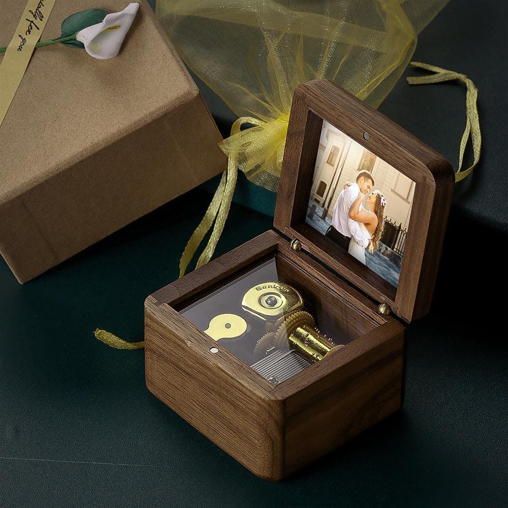 Personalized Wooden Music Box, Custom Photo & Song, Keepsake Gift - Etsy
