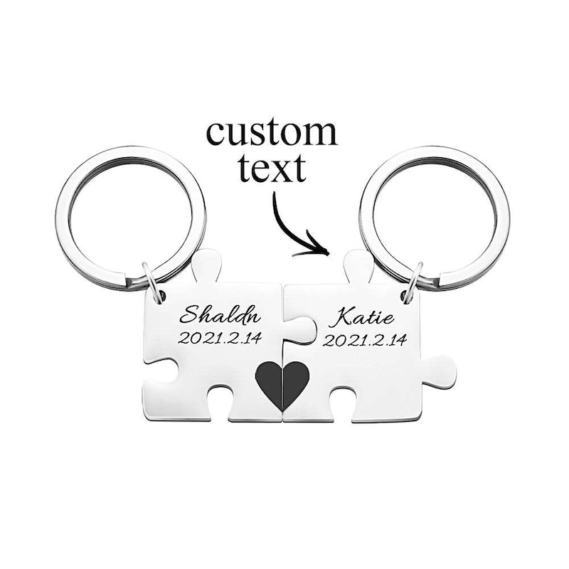 Puzzle Keychain - Etsy
