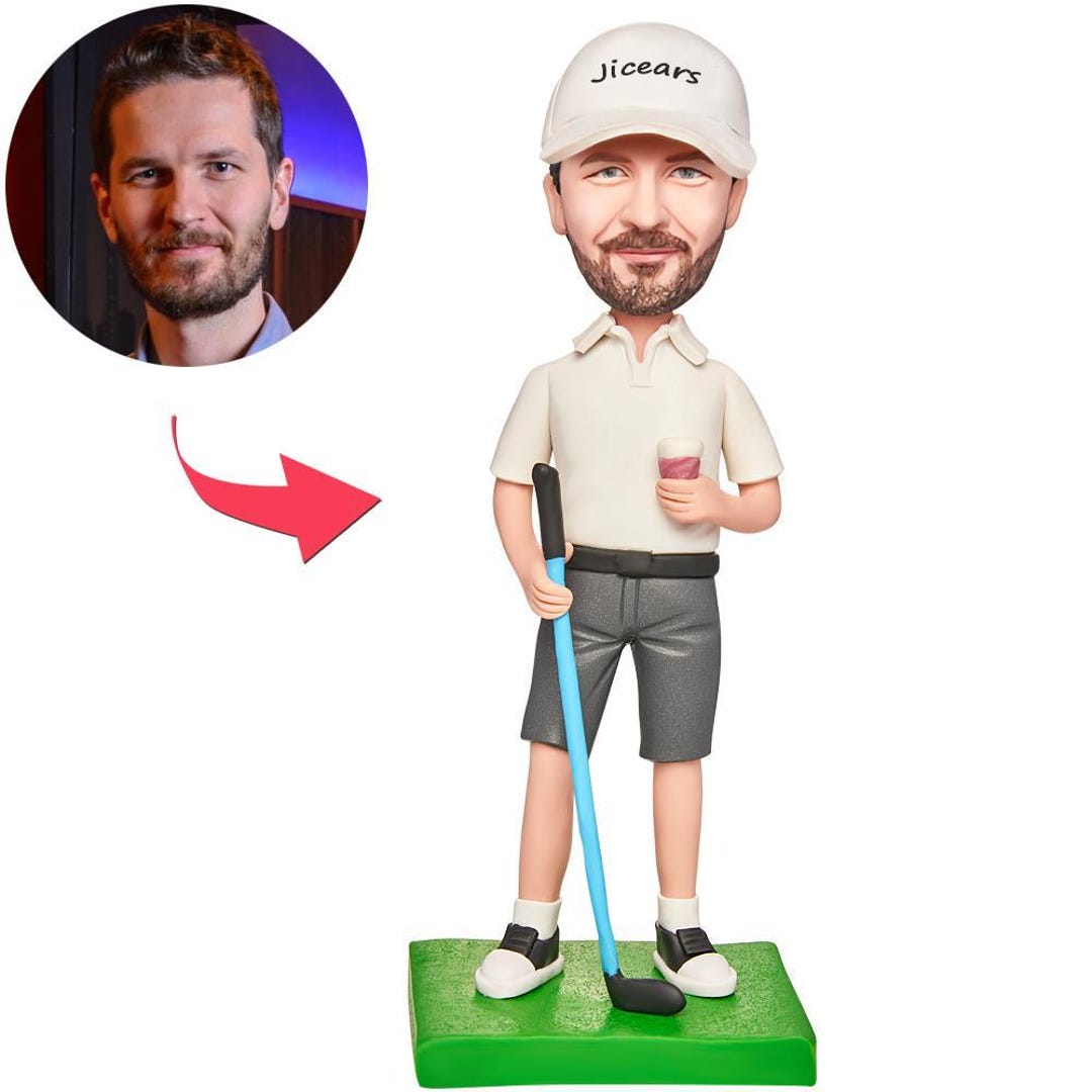Custom Golf Bobblehead: Personalized Polymer Clay Golfer Figurine - Etsy
