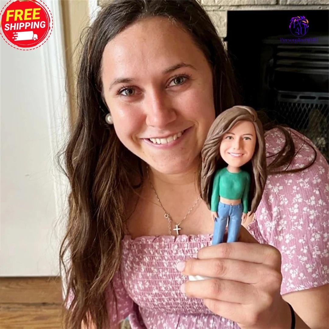 Full Body Customizable Bobblehead With Engraved Text, Personalized 1 ...