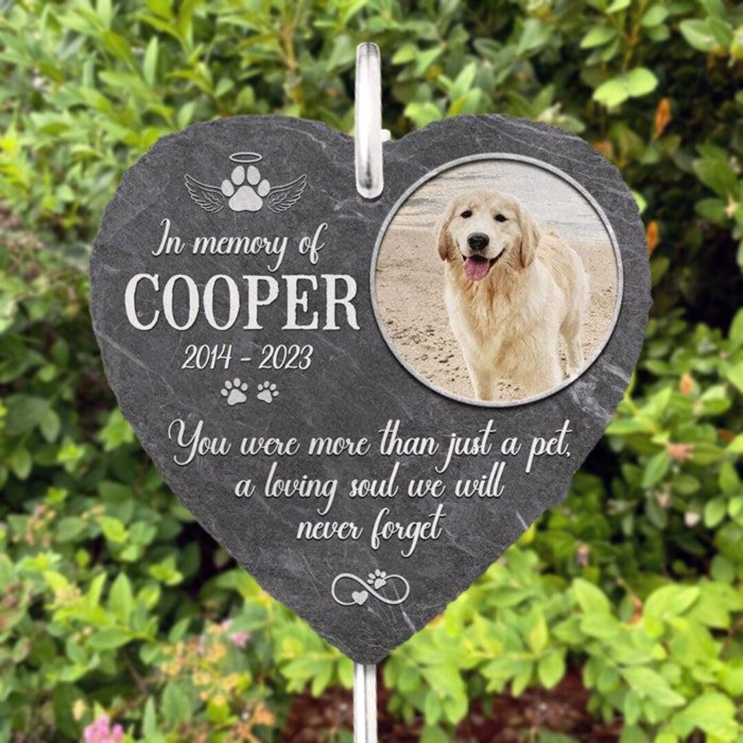 Personalized Memorial Garden Slate, Cemetery Decoration, Pet Memorial ...
