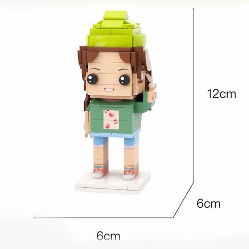 Personalized Birthday Brick Figure: Custom Full Body Block Toy Keepsake ...