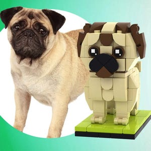 Custom Golden Retriever Brick Figure, Personalized Dog Mini Block, 1 ...