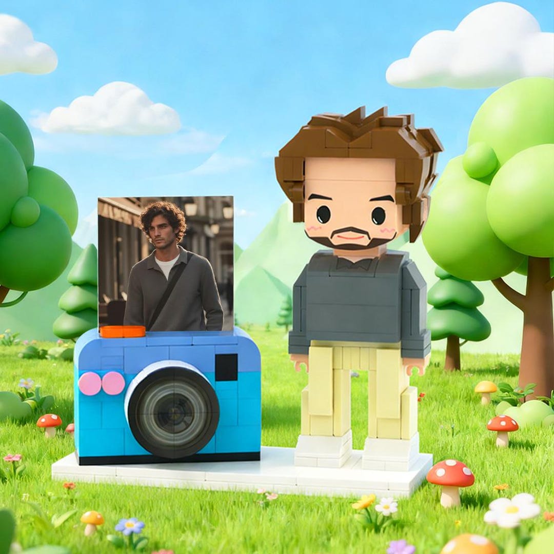 Custom 1 Person Brick Figure From Photo, Personalized Full Body Mini ...