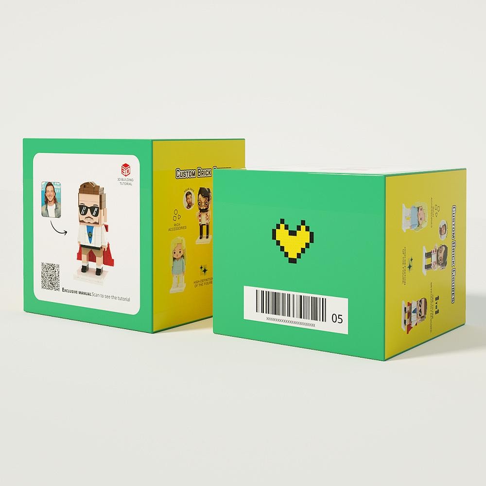 Personalized Birthday Brick Figure: Custom Full Body Block Toy Keepsake ...