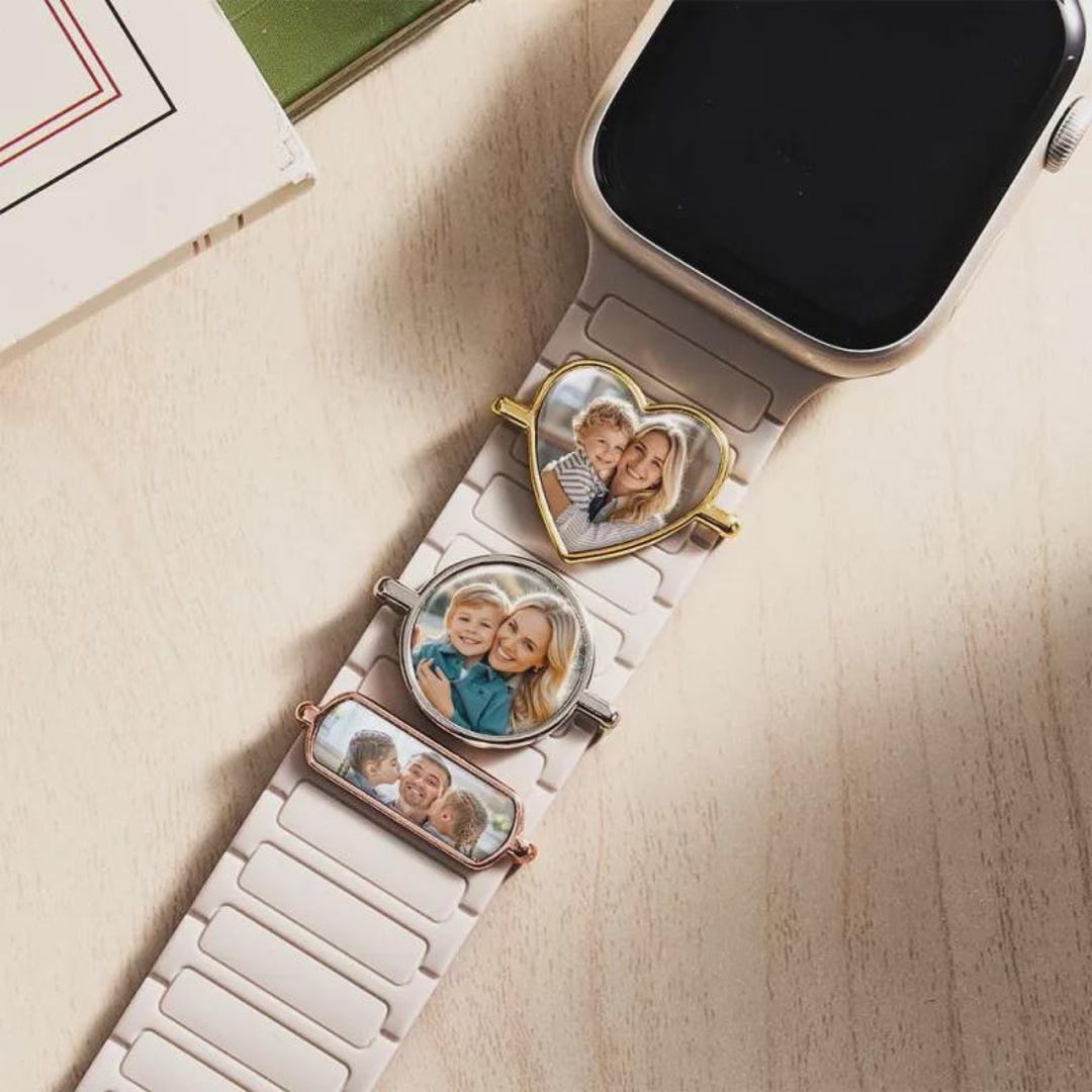 Personalized Photo Smartwatch Charm: Custom Anniversary Jewelry - Etsy