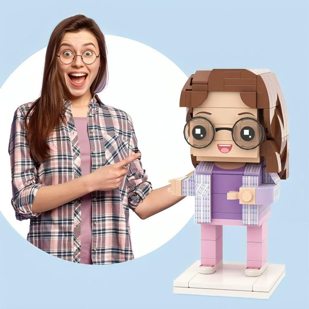 Personalized Birthday Brick Figure: Custom Full Body Block Toy Keepsake ...
