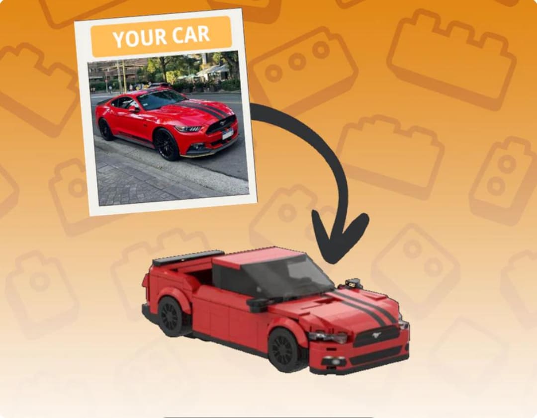 Custom Photo Car Brick Model, Personalized Mini Vehicle Build With ...