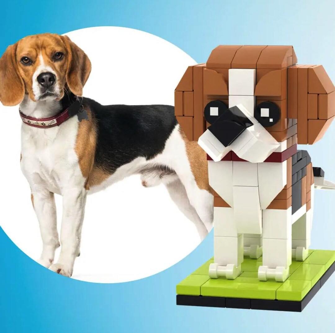 Custom Golden Retriever Brick Figure, Personalized Dog Mini Block, 1 ...