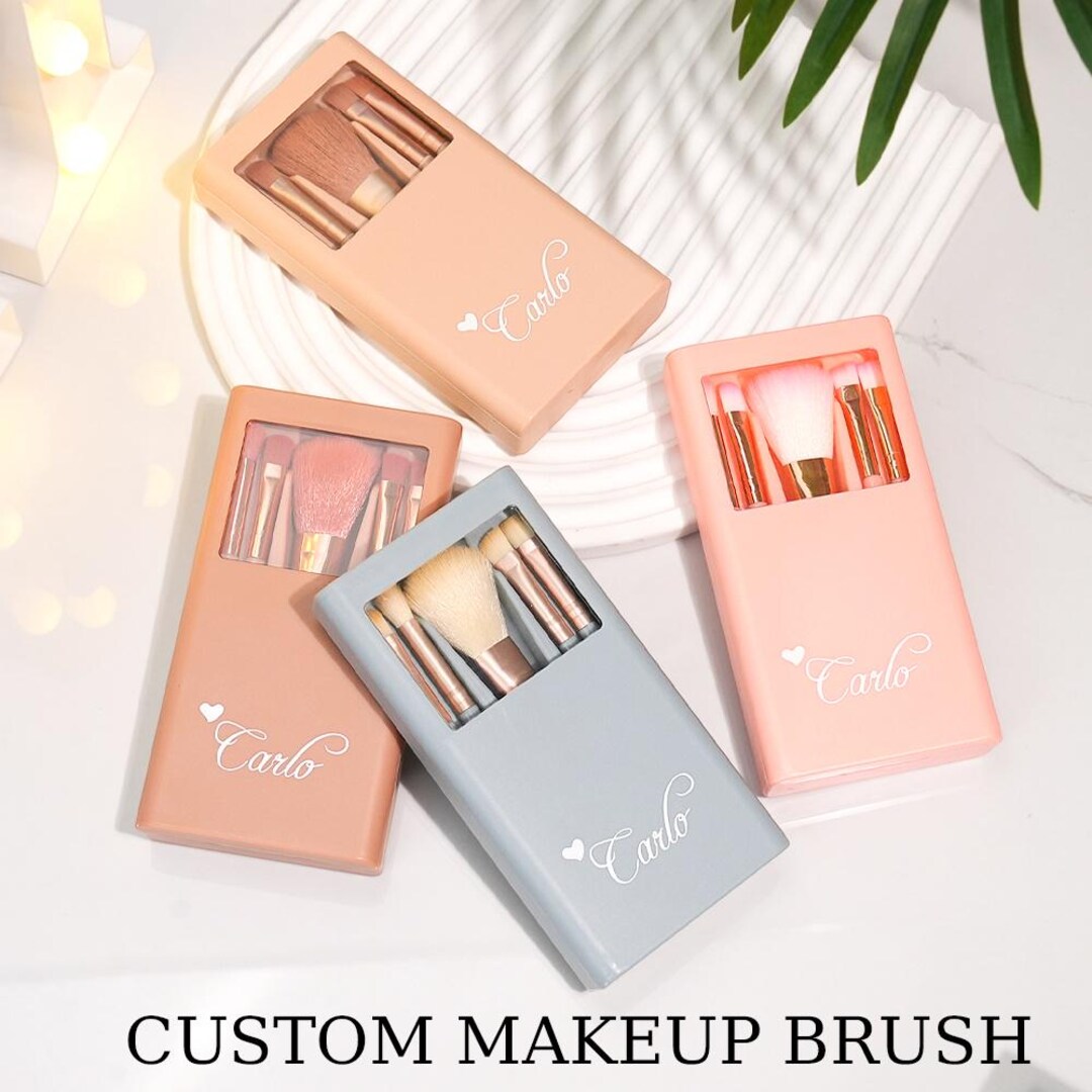 Personalized Engraved Makeup Brush Set – Custom Beauty Gift - Etsy