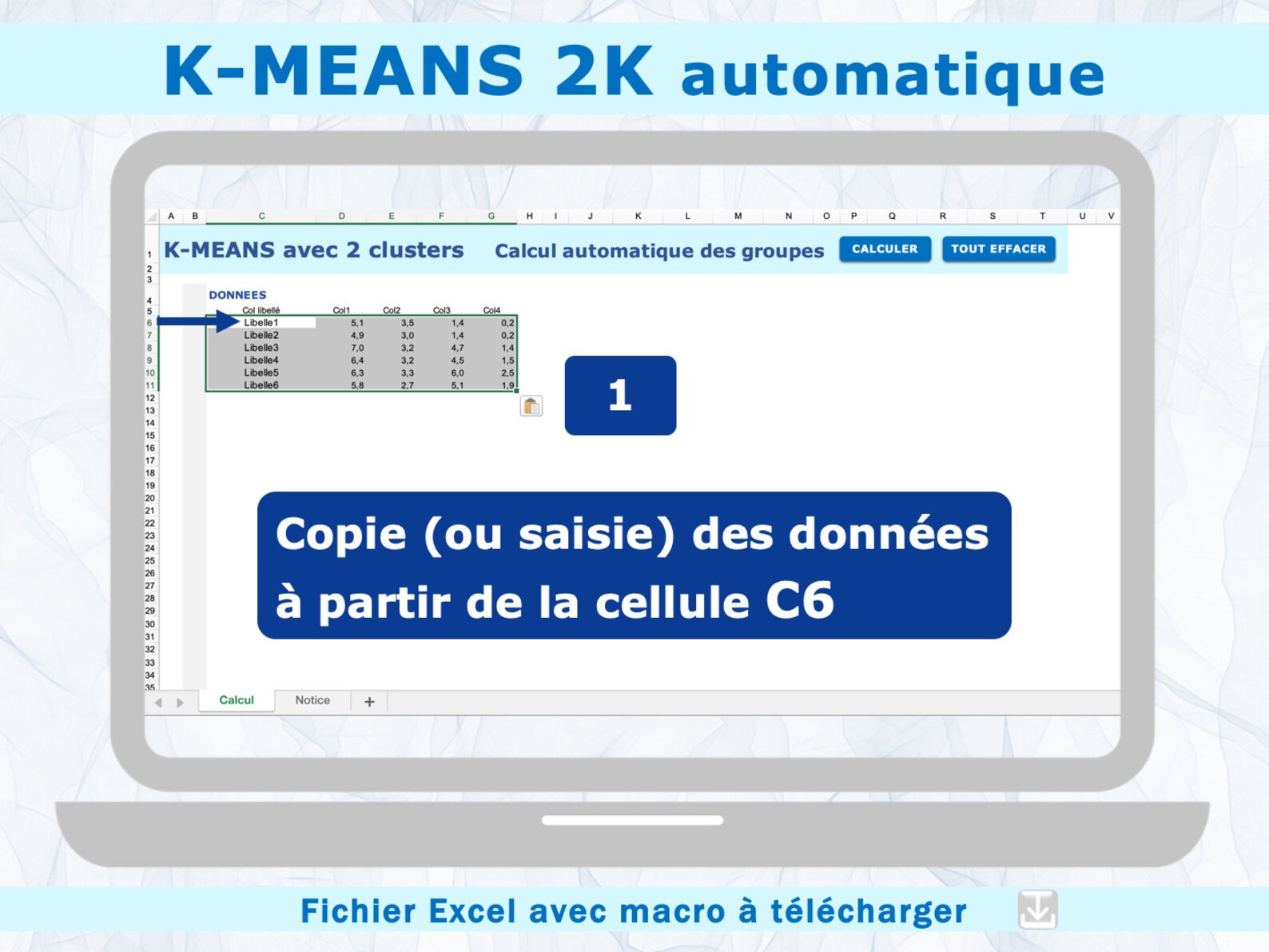 K-means With 2 Clusters Automatic Calculation / K-means 2K Automatic ...